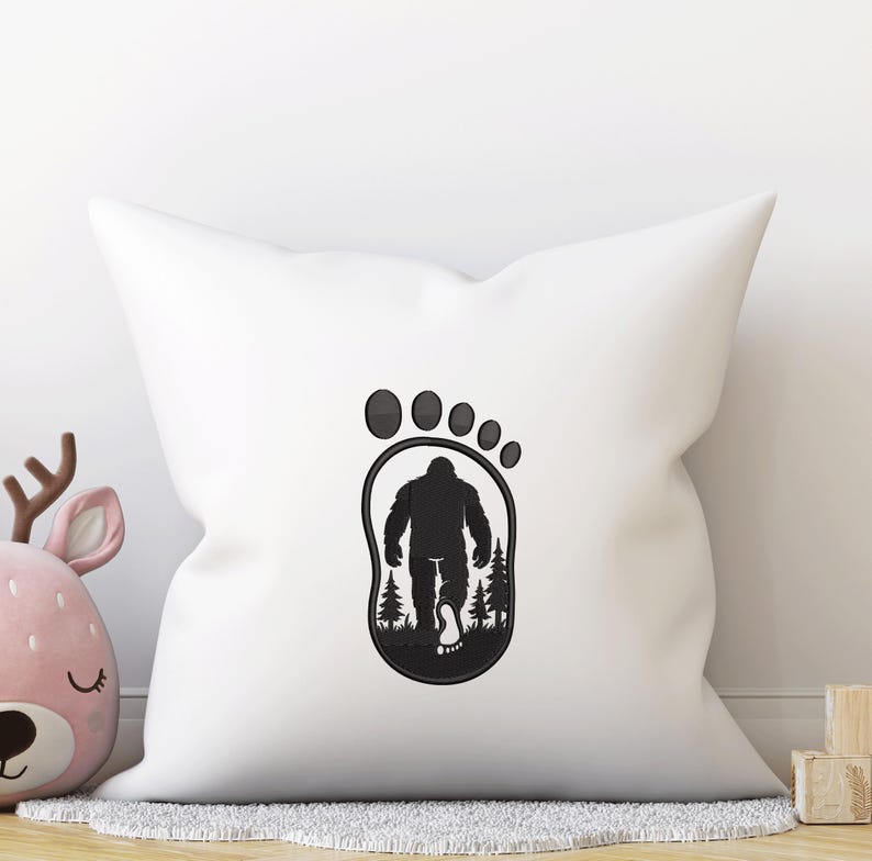 Bigfoot Embroidery Design,sasquatch Silhouette Stitch File, Cryptid ...