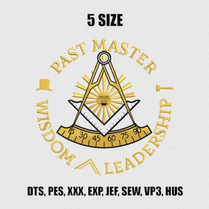 Mason Car Emblem Past Master With Square & Protractor Round Masonic ...