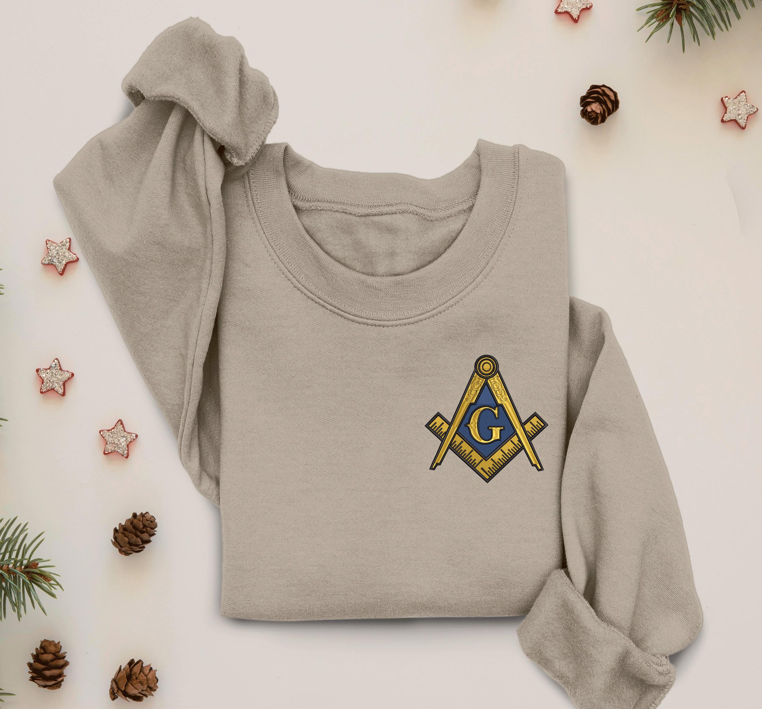 Freemasons Square and Compasses Symbol Embroidery Design, Vintage Great ...