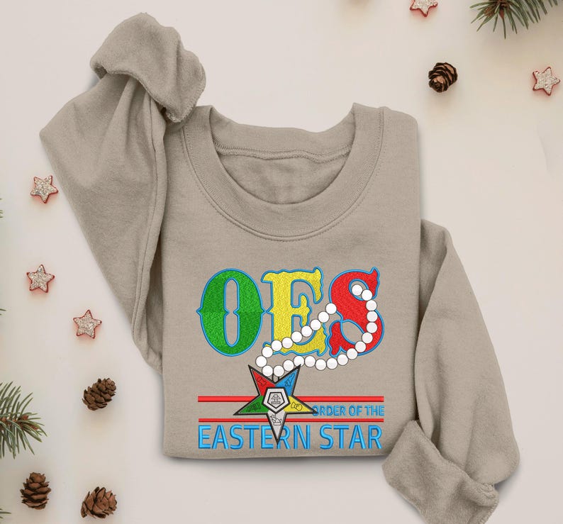 OES Order of the Eastern Star Embroidery, OES Emblem Embroidery File ...