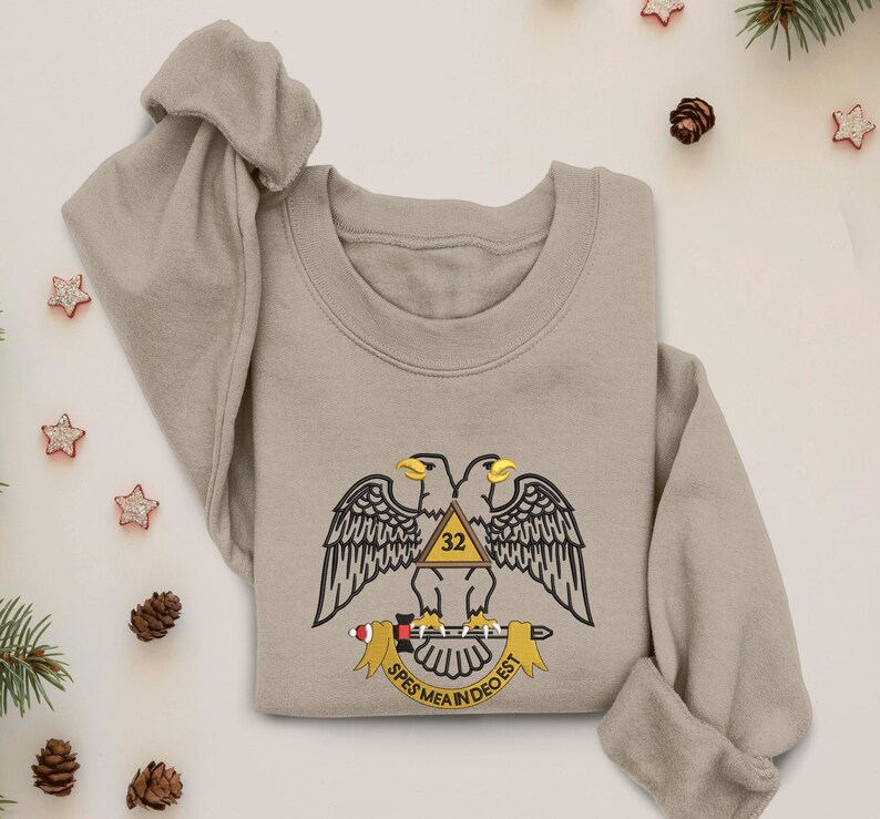 32 Degree Double-headed Eagle Embroidery Design, Fraternal Emblem ...