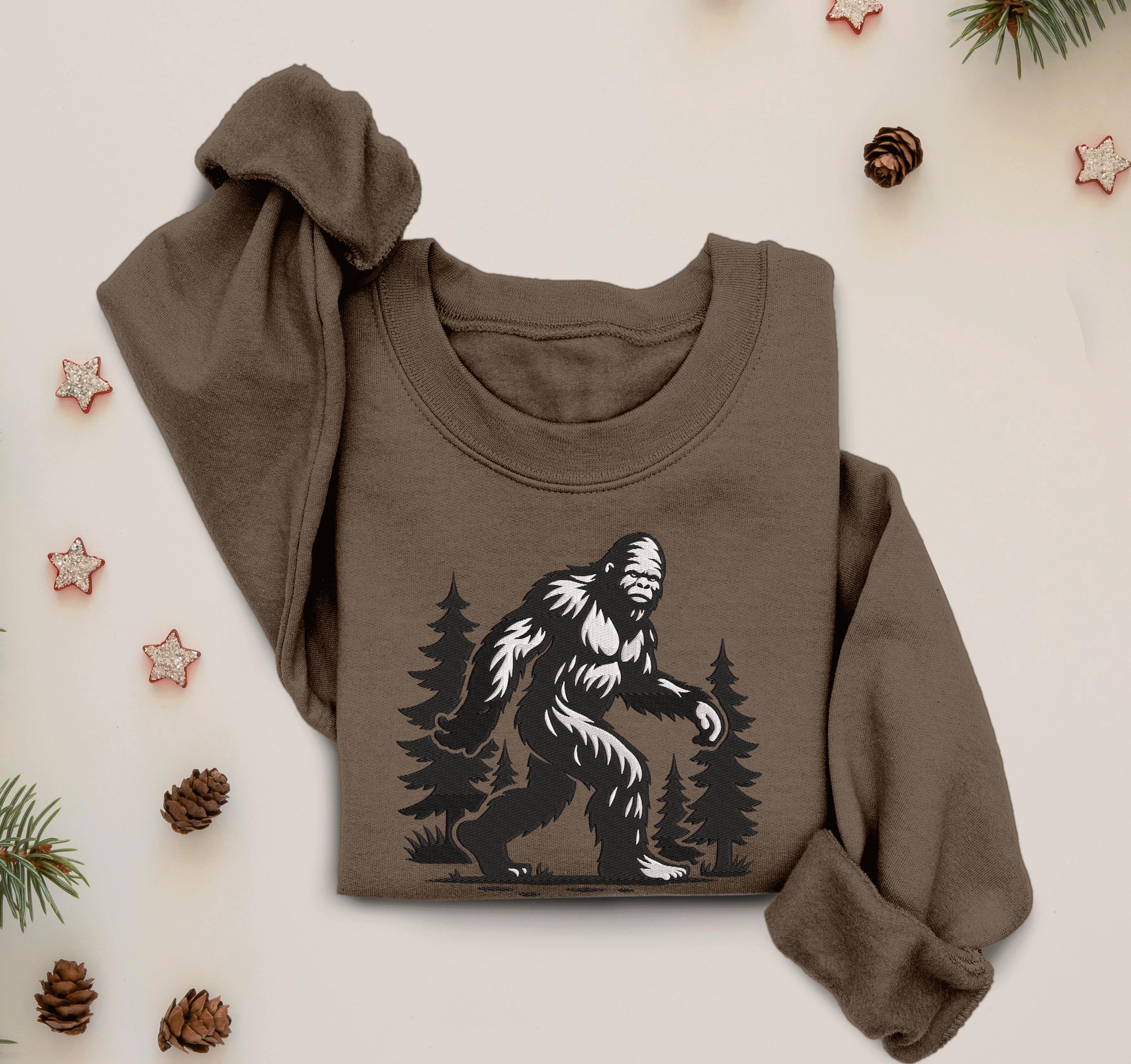 Bigfoot Silhouette Embroidery Design,sasquatch Stitch File, Cryptid ...