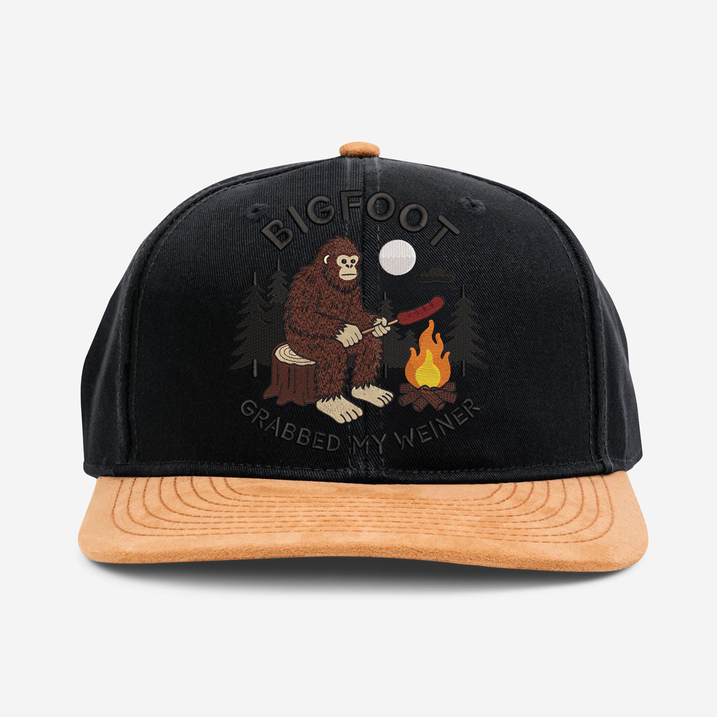 Bigfoot Grabbed My Wiener Embroidery Design, Funny Sasquatch Camping ...