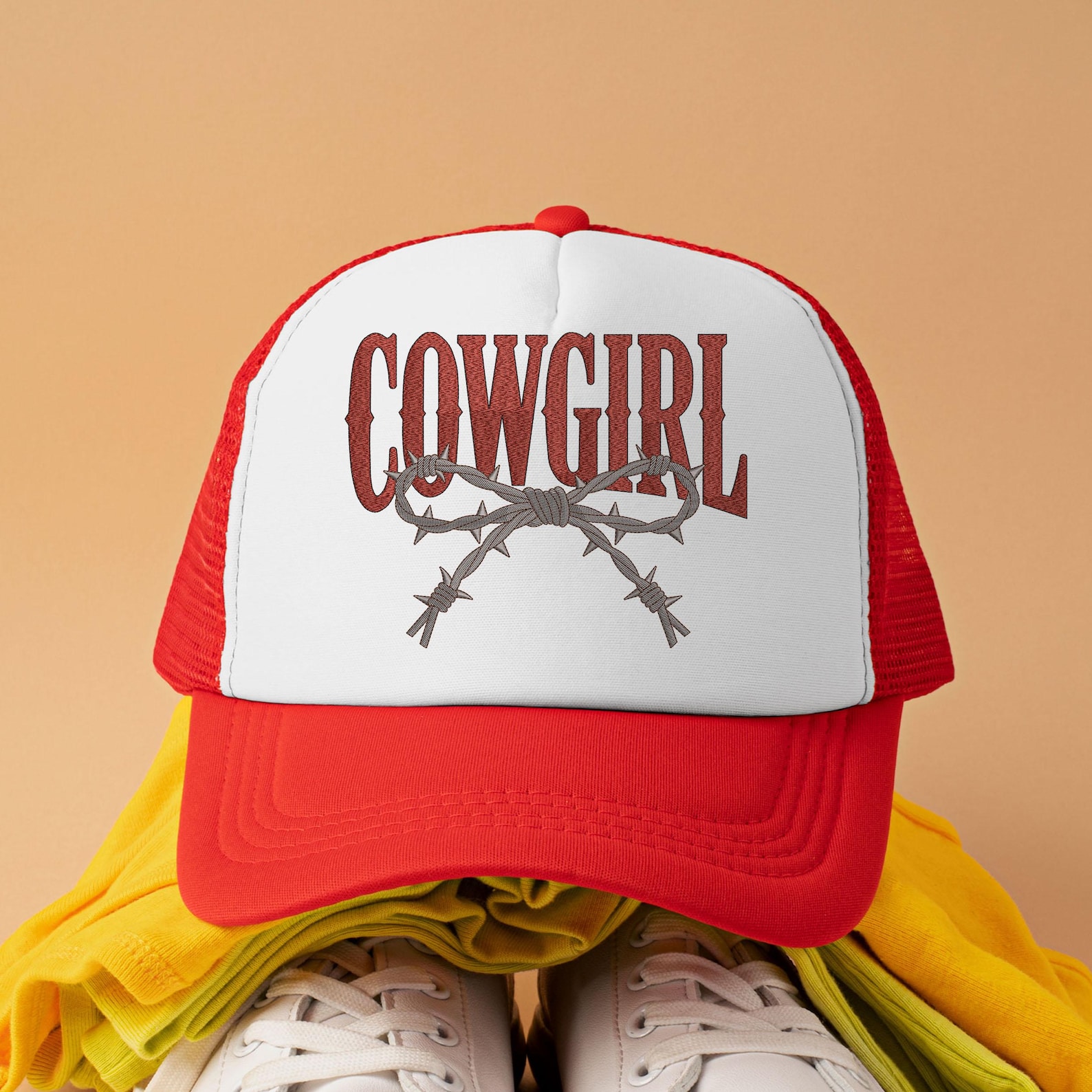 Cowgirl Barbed Wire Embroidery Design, Cowgirl Embroidery, Barbed Wire ...