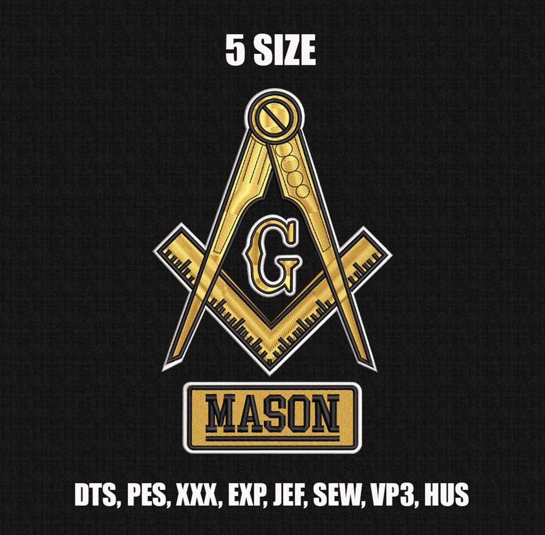 Freemasons Square and Compasses Embroidery Design, G Masons Embroidery ...