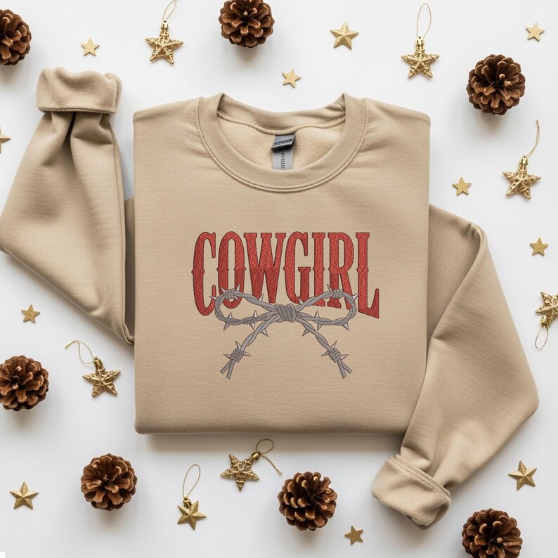 Cowgirl Barbed Wire Embroidery Design, Cowgirl Embroidery, Barbed Wire ...