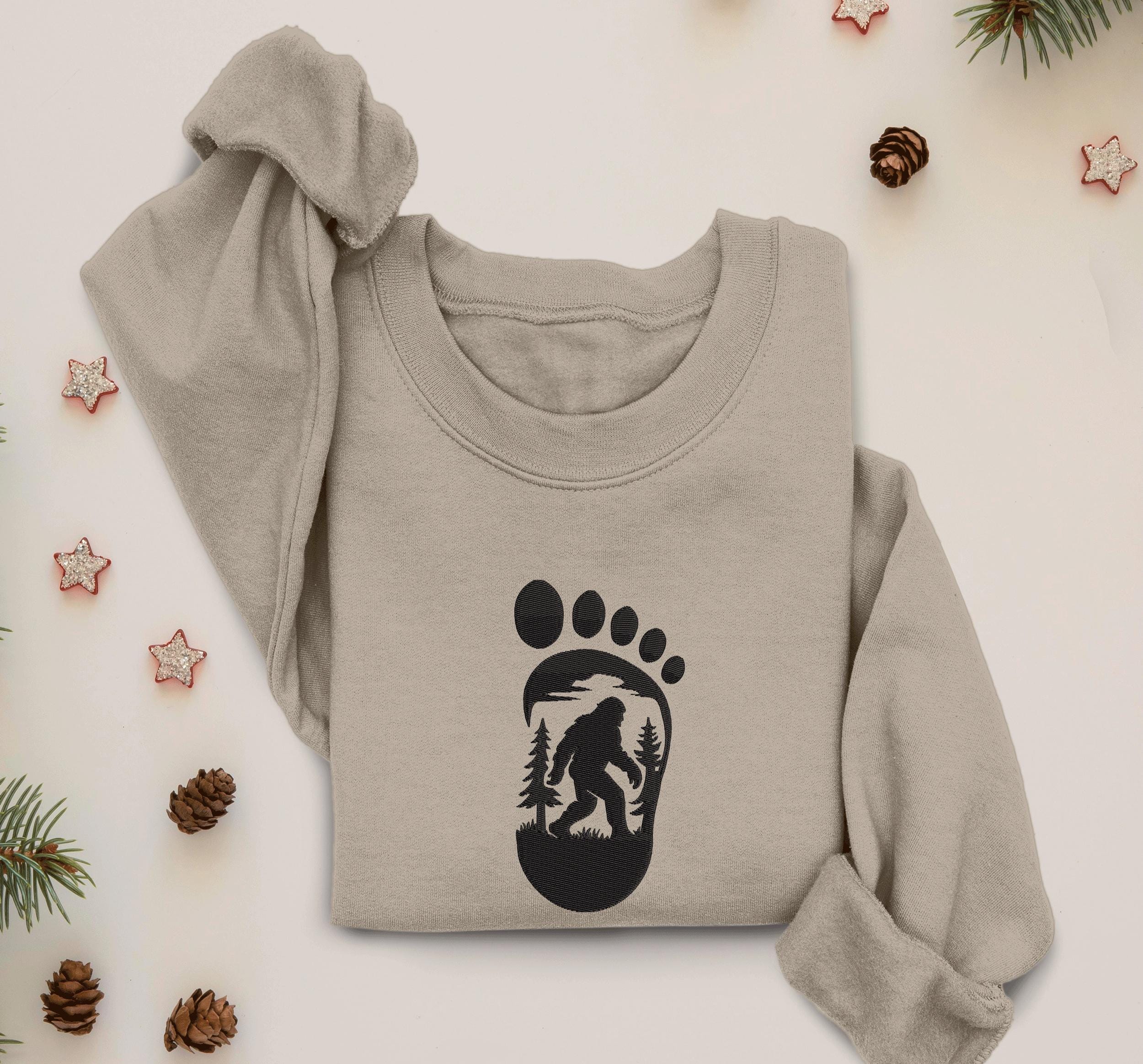 Bigfoot Embroidery Design,sasquatch Silhouette Stitch File, Cryptid ...