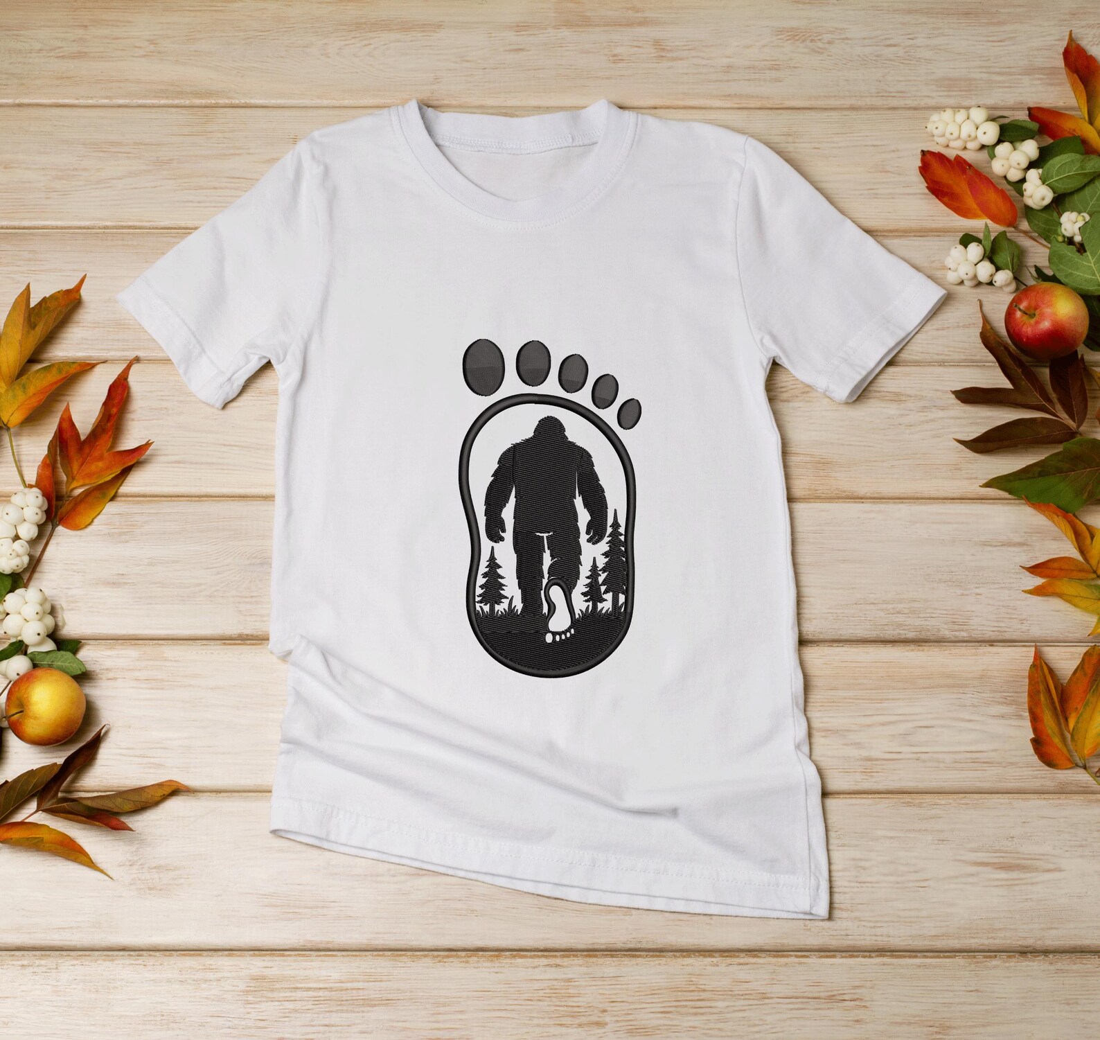 Bigfoot Embroidery Design,sasquatch Silhouette Stitch File, Cryptid ...