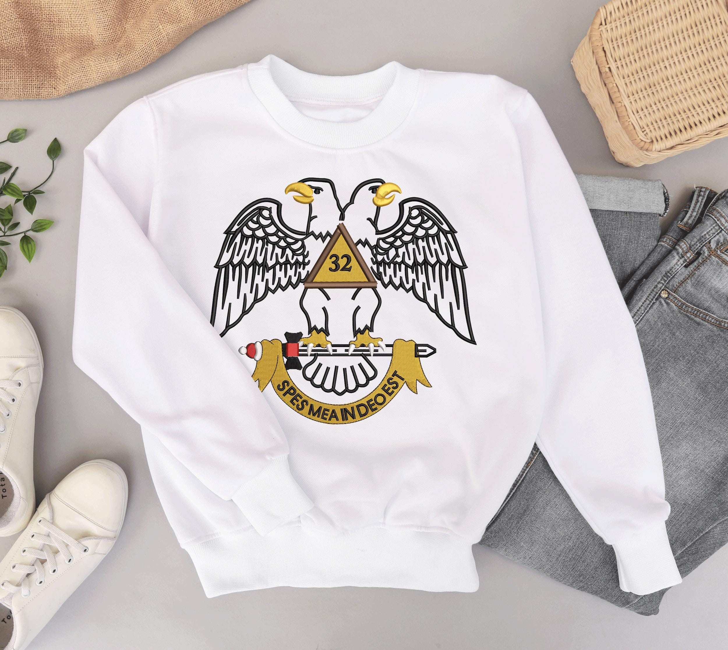 32 Degree Double-headed Eagle Embroidery Design, Fraternal Emblem ...