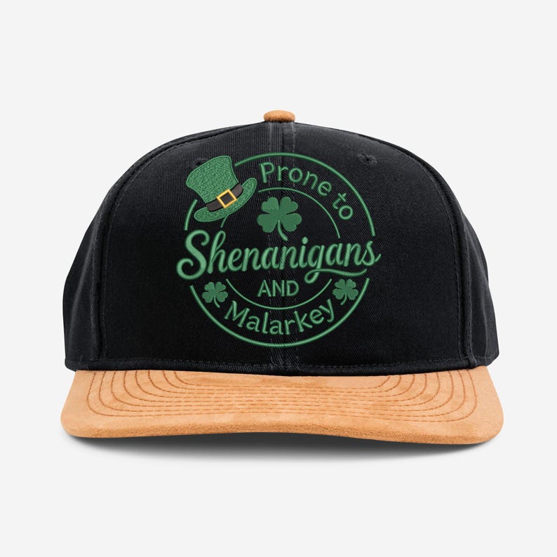 Prone to Shenanigans and Malarkey Embroidery, St Patrick Day Shamrock ...