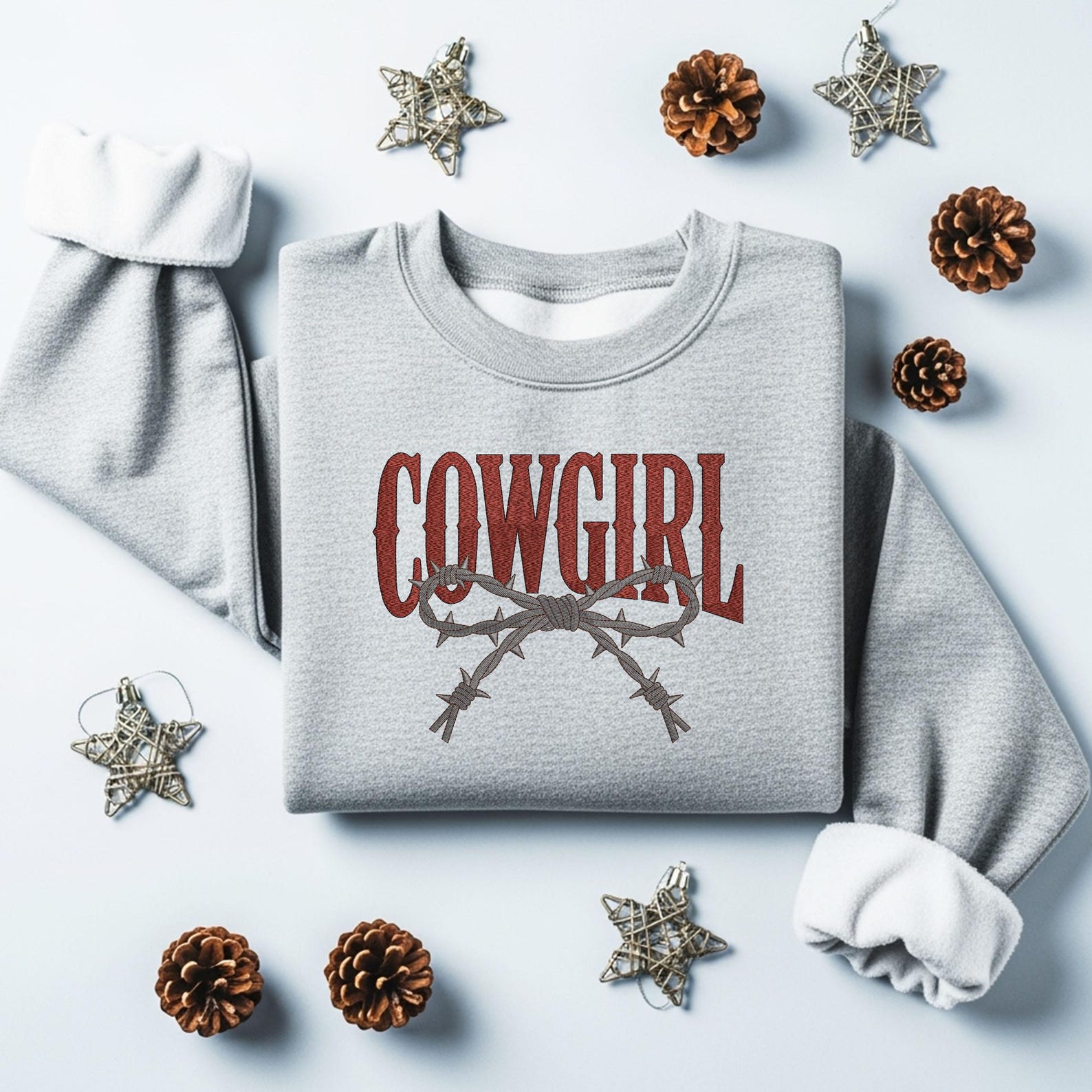 Cowgirl Barbed Wire Embroidery Design, Cowgirl Embroidery, Barbed Wire ...