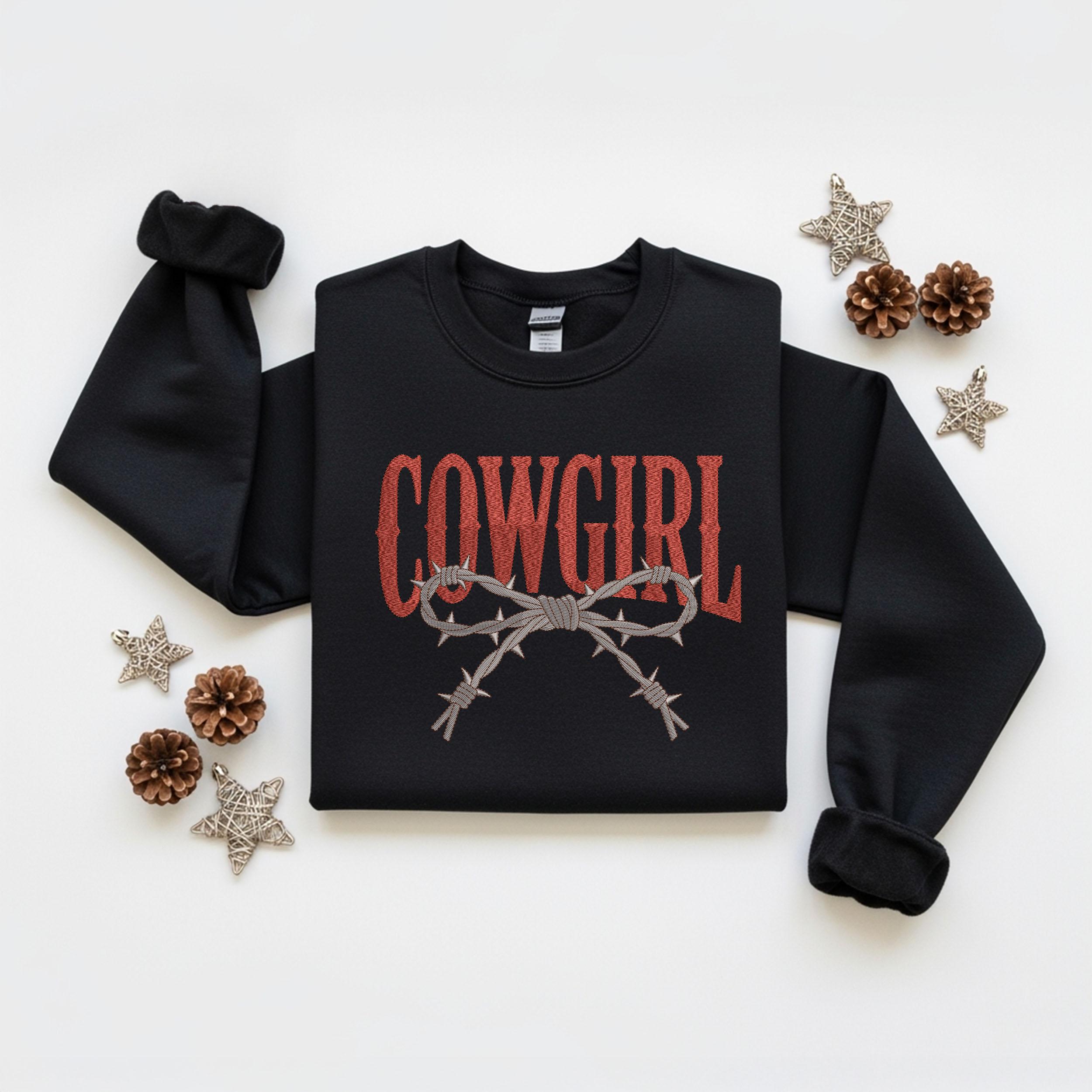 Cowgirl Barbed Wire Embroidery Design, Cowgirl Embroidery, Barbed Wire ...