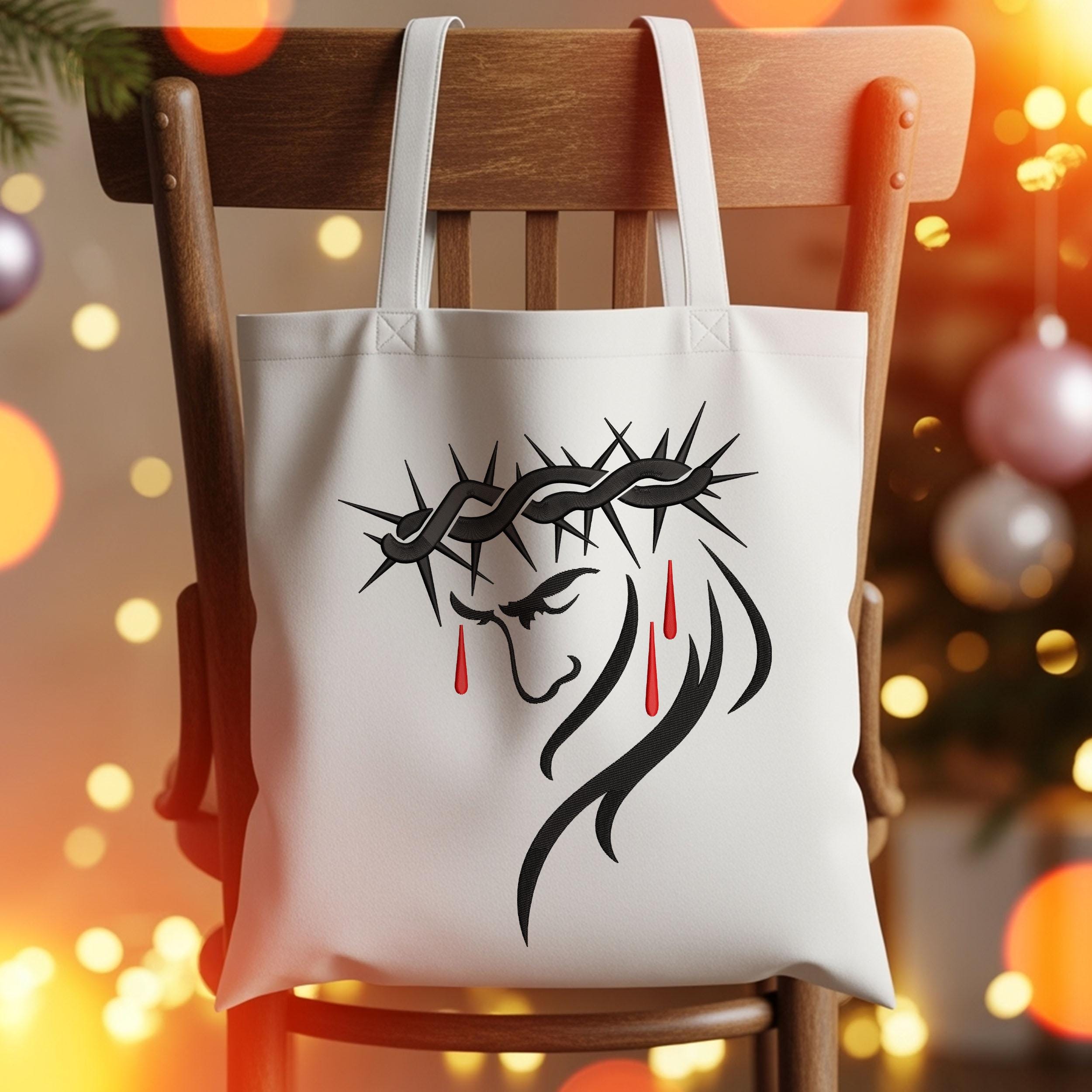 Jesus Embroidery, Jesus Crown of Thorns Stitch, Jesus Christian Stitch ...