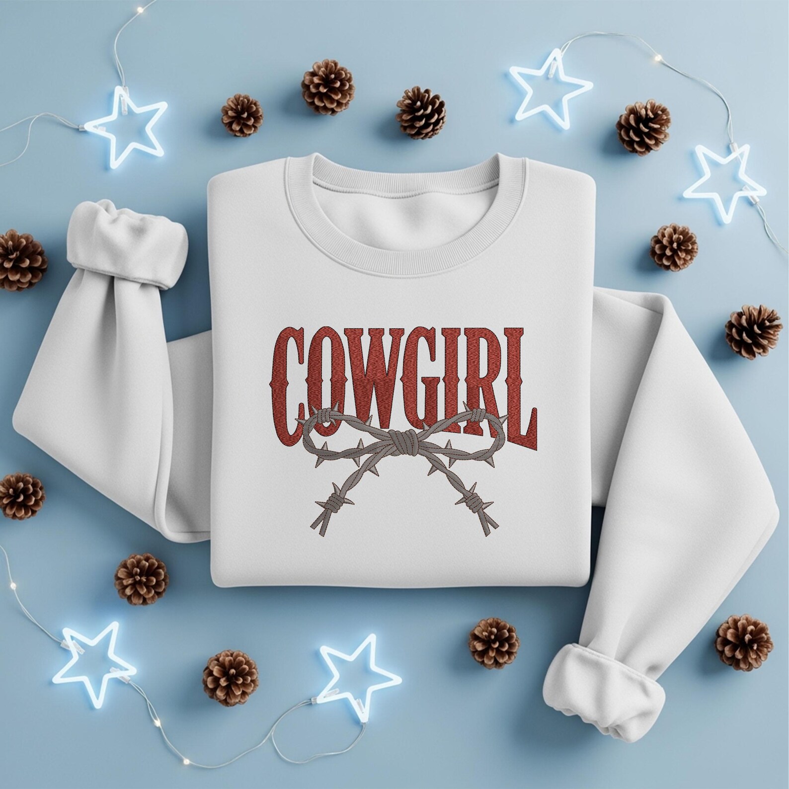 Cowgirl Barbed Wire Embroidery Design, Cowgirl Embroidery, Barbed Wire ...