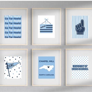 Cute Girly UNC Dorm Room Posters, University of North Carolina Dorm ...