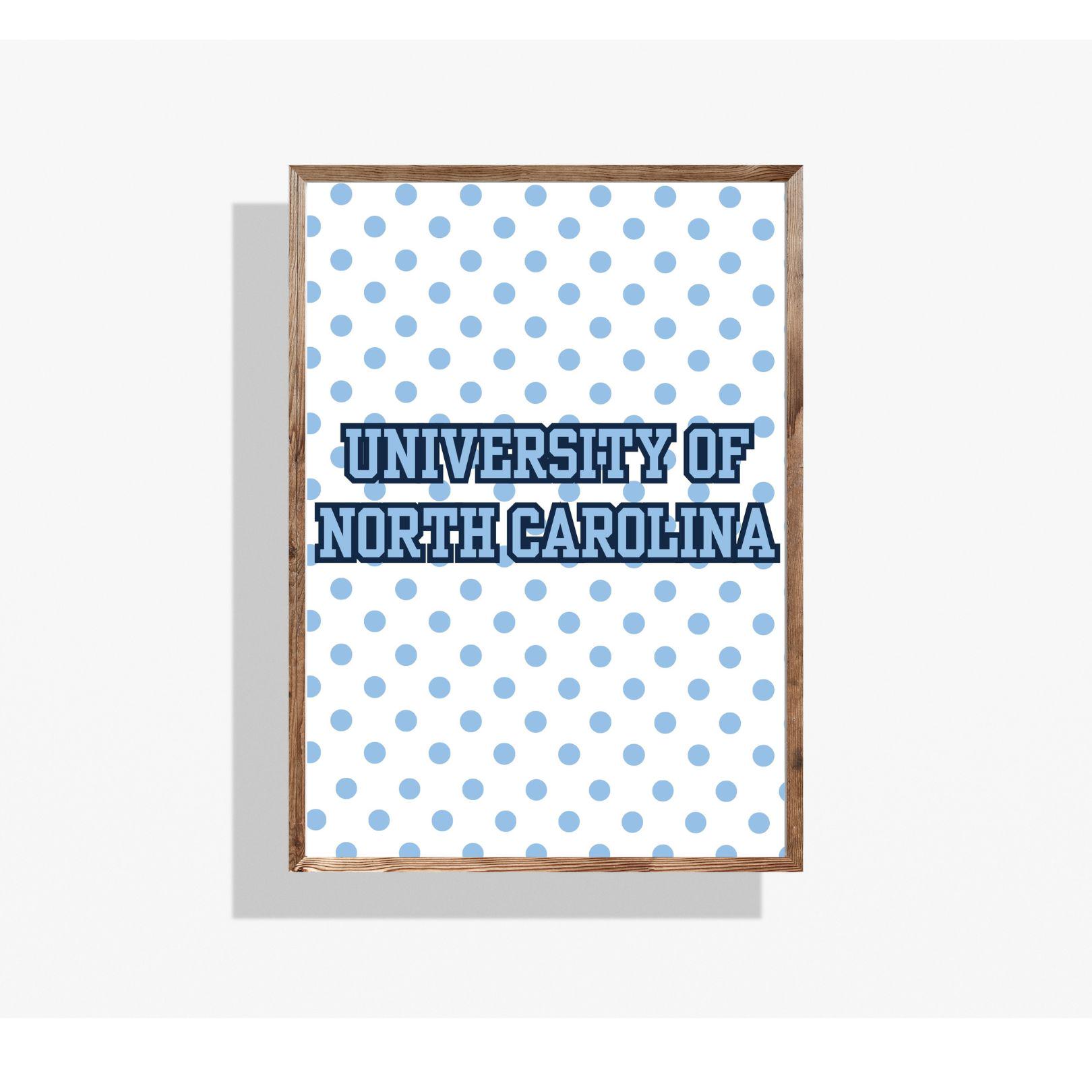 Cute Girly UNC Dorm Room Posters, University of North Carolina Dorm ...