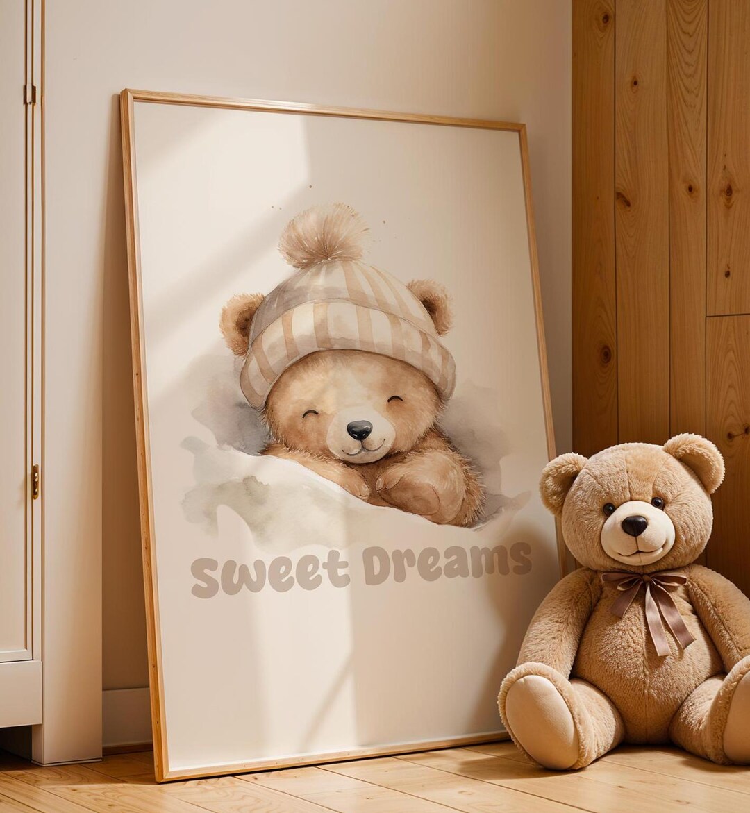 Teddy Wall Art, Nursery Poster, Kids Room Decor, Baby Room Decor, Sweet ...