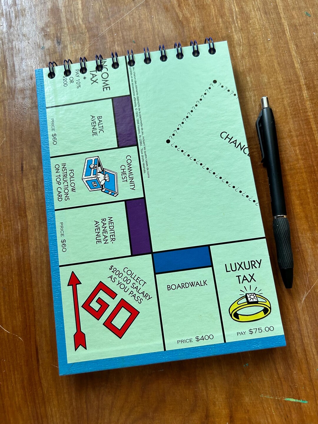 Monopoly Game Board Notebook Upcycled 6x9 Journal 100 Pages - Etsy