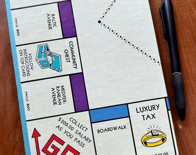 Monopoly Game Board Notebook Upcycled 6x9 Journal 100 Pages - Etsy