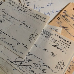 Vintage Prescriptions Hand Written 1960s Lot of 20 Junk Journal ...