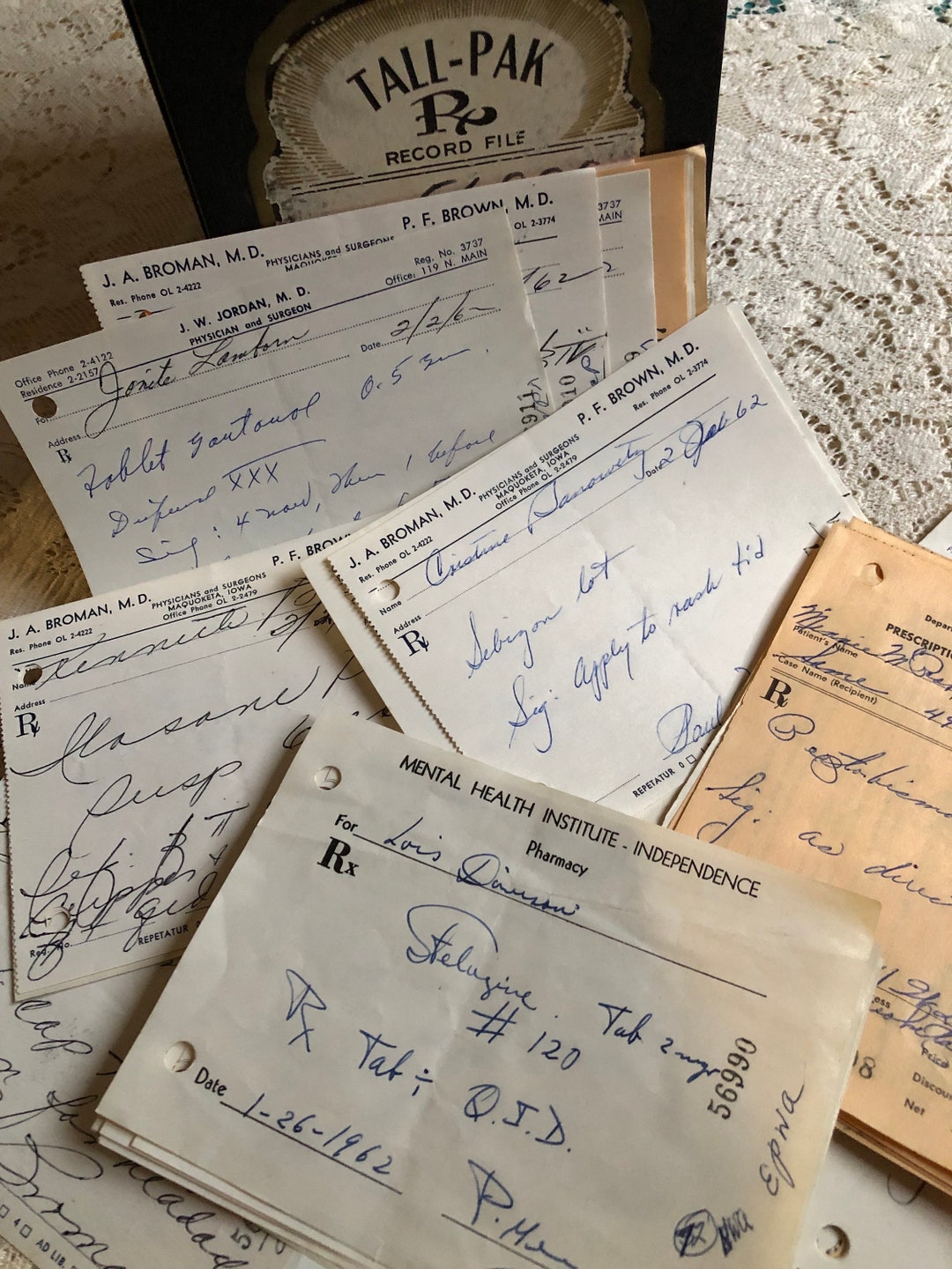 Vintage Prescriptions Hand Written 1960’s Lot of 20 Junk Journal ...