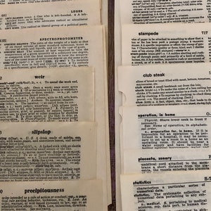 Vintage Dictionary Pages for Junk Journal or Collage Lot of 50 - Etsy