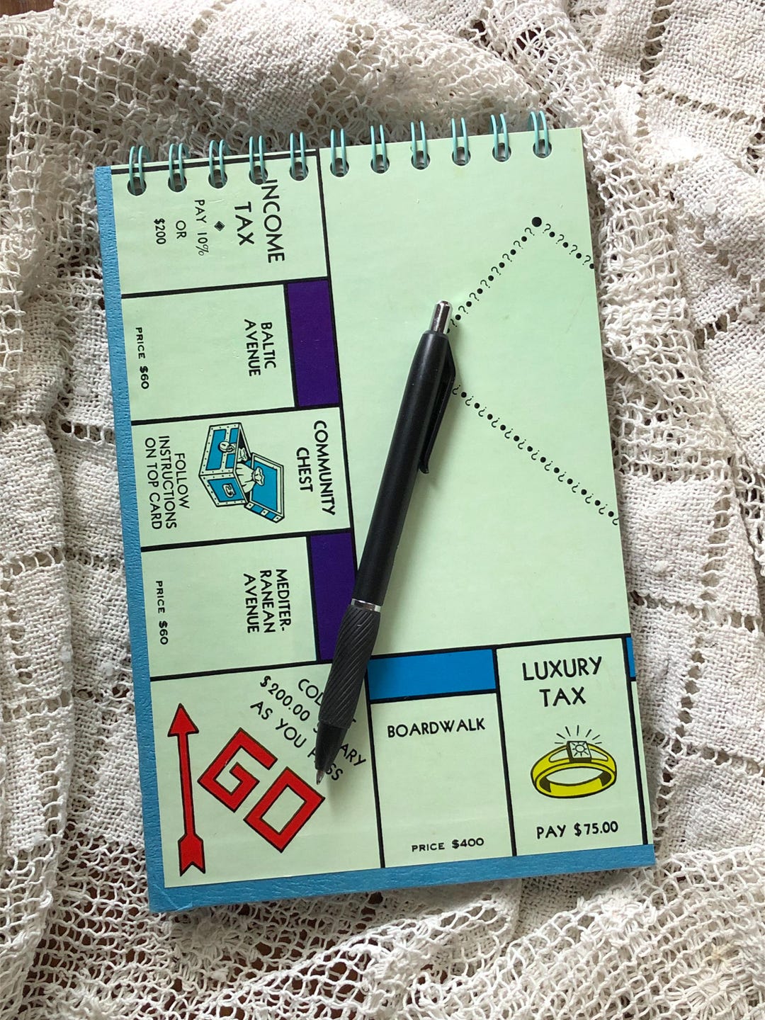 Monopoly Game Board Notebook Upcycled 6x9 Journal 100 Pages - Etsy