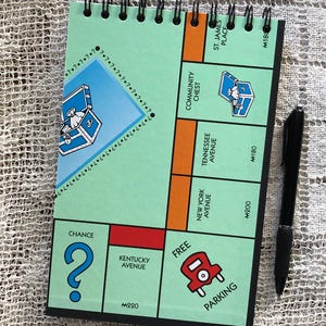 Monopoly Game Board Notebook Upcycled 6x9 Journal 100 Pages - Etsy