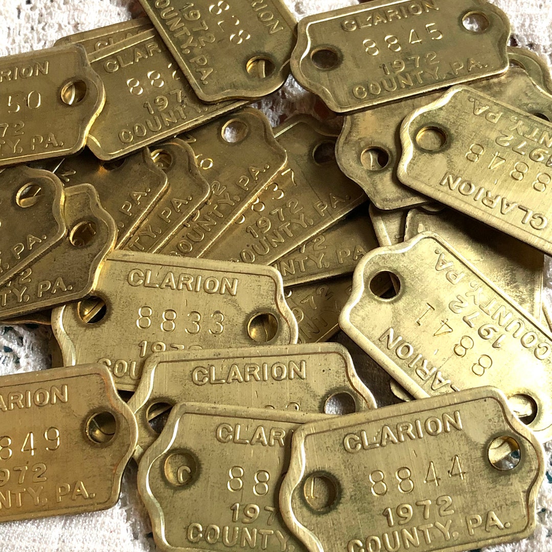 Vintage Metal Number Dog Tags for Junk Journal or Assemblage Art - Etsy