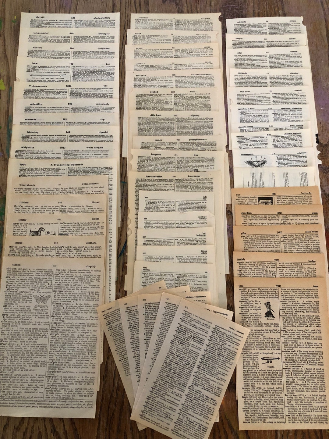 Vintage Dictionary Pages for Junk Journal or Collage Lot of 50 - Etsy