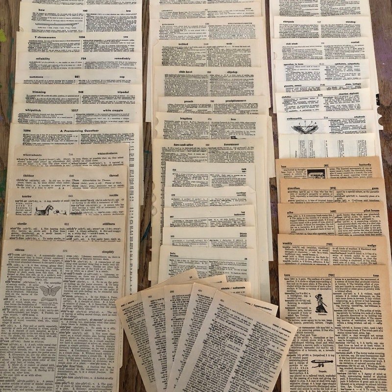 Dictionary Page - Etsy