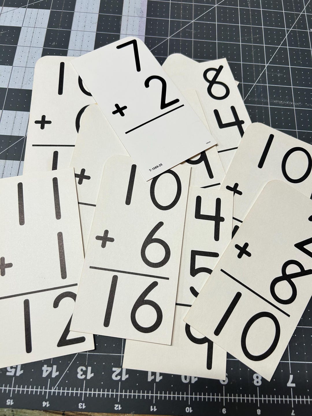 Dozen Addition Flash Cards Math Flashcards for Junk Journal or Collage ...
