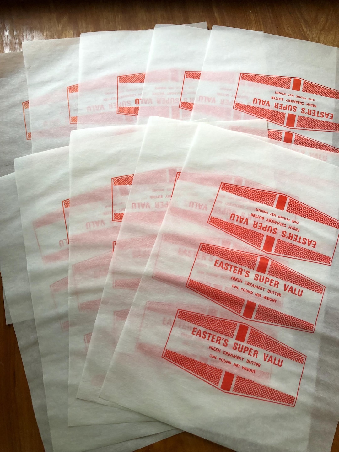 Vintage Butter Wrappers Parchment Glassine Type Paper for Junk Journal ...