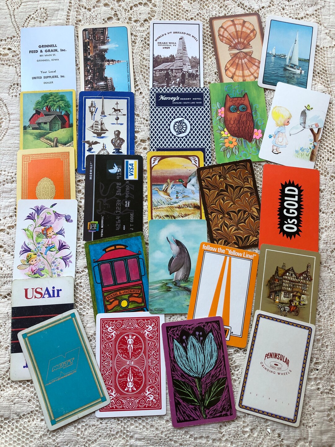 25 Assorted Old Playing Game Cards for Junk Journal and ATC Use - Etsy