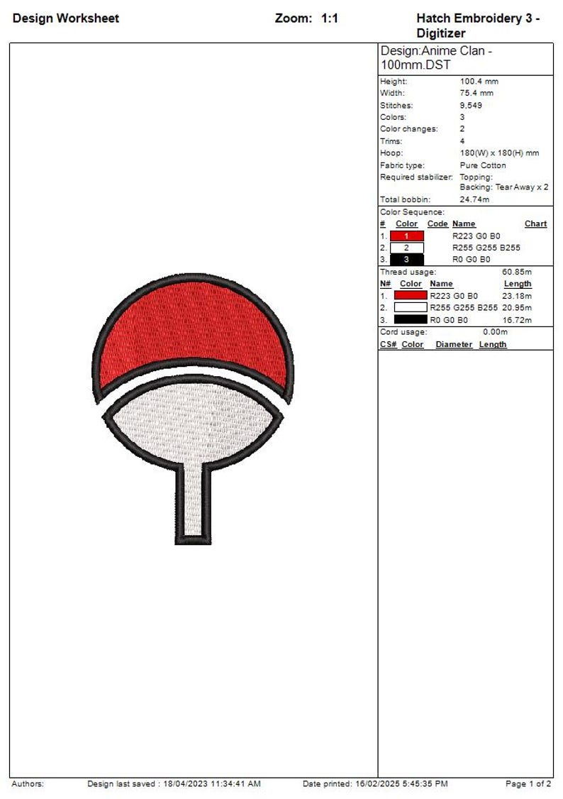 Anime Clan Symbol DIGITAL Embroidery Download - Etsy