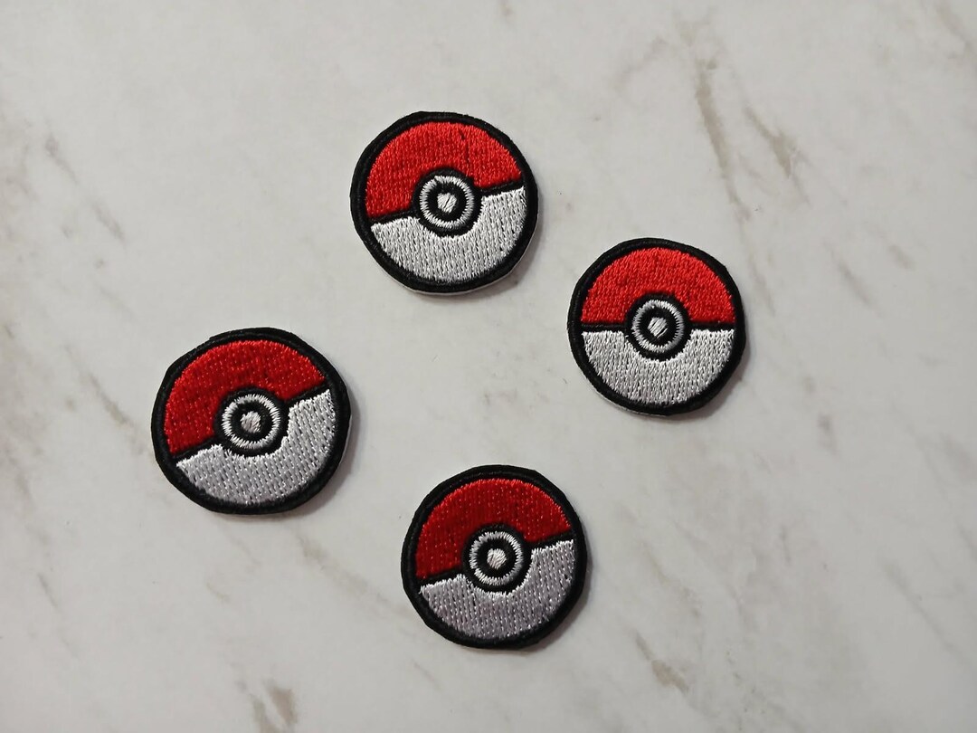 Pokeball Embroidered Patch/badge - Etsy