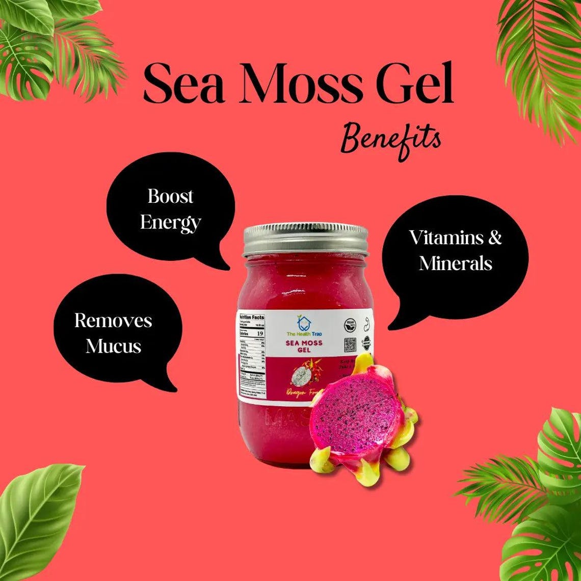 Fruit Flavored Sea Moss Gel 16 Oz - Dietary Supplement - Etsy