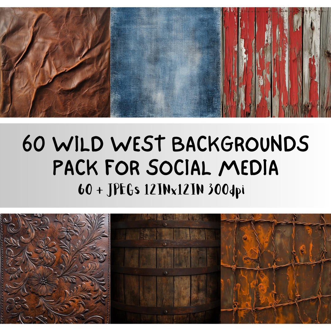 Wild West Backgrounds Pack for Social Media | 20 High-quality Digital ...