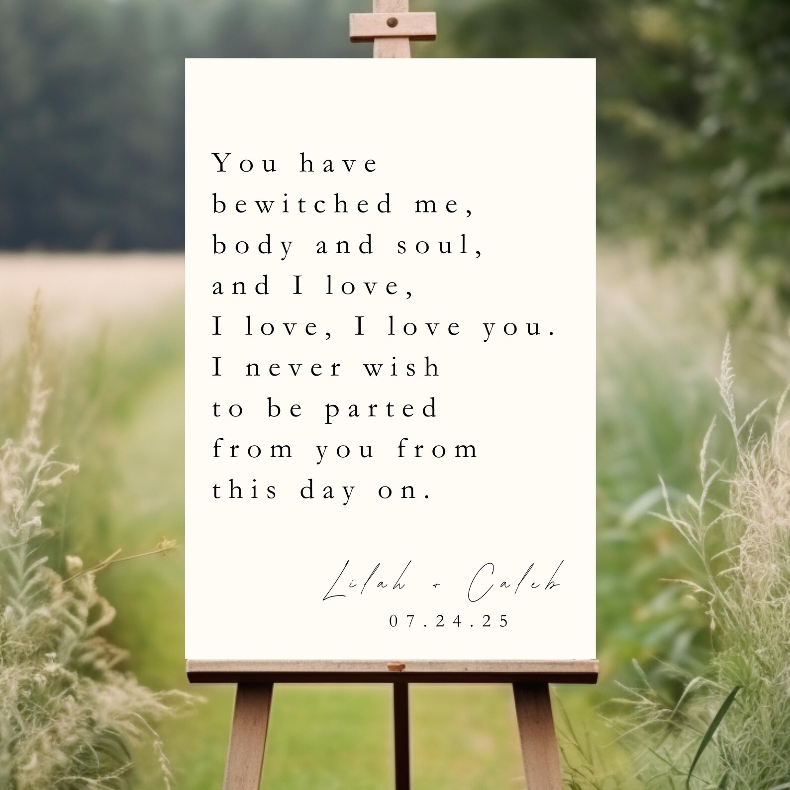 Printed Pride and Prejudice Wedding Entrance Sign | White Welcome to ...