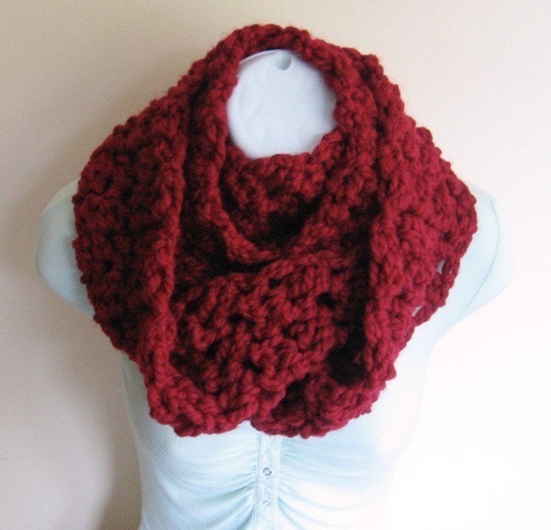 Ruby Red Infinity Scarf - Etsy