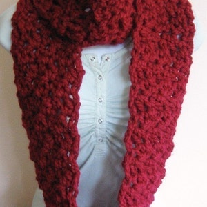 Ruby Red Infinity Scarf - Etsy
