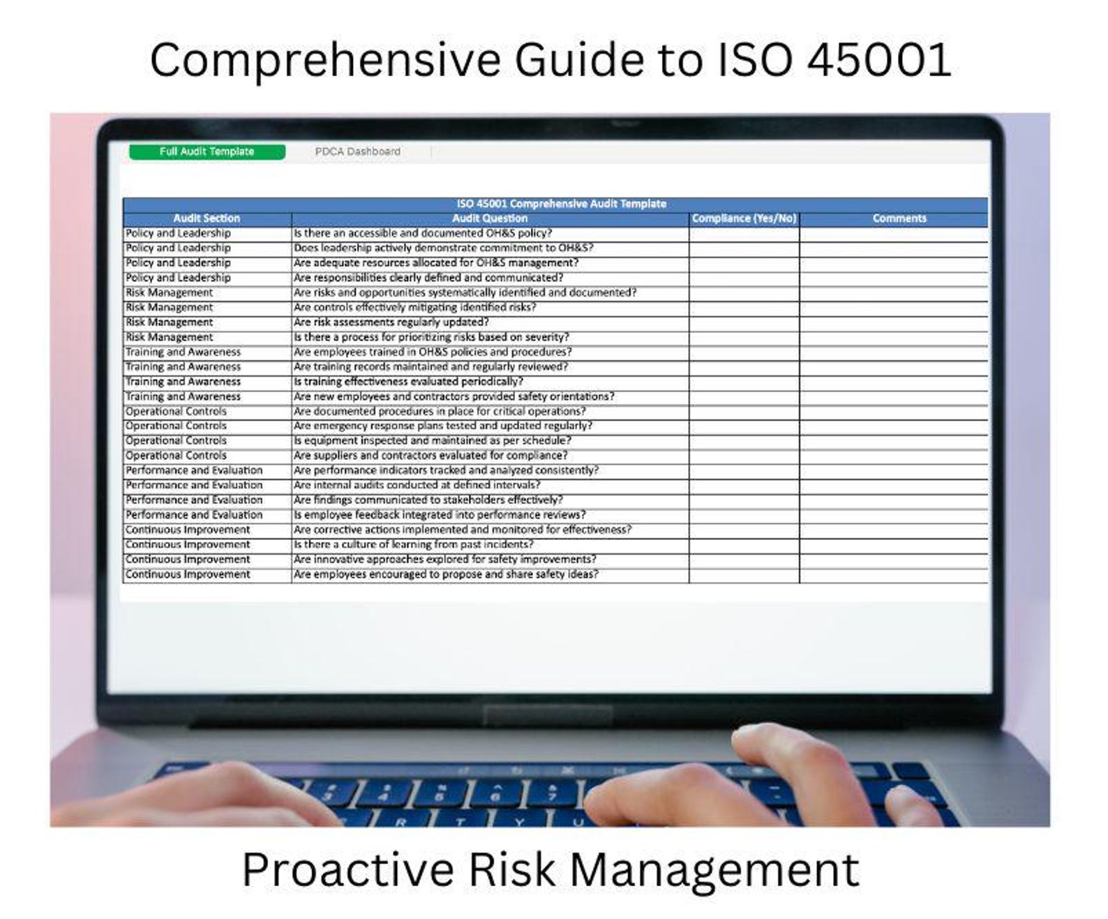 ISO 45001 Guide: Risk Management & Audit Template - Etsy