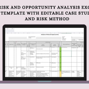 Risk and Opportunity Analysis Excel Template, Risk Management, Quality ...