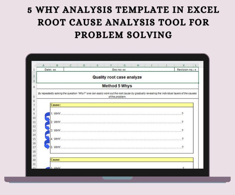 5 Why Analysis Template Excel Root Cause Analysis , Problem Solving ...