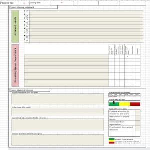 A3 Project Management Template: Editable Excel Workflow (digital ...