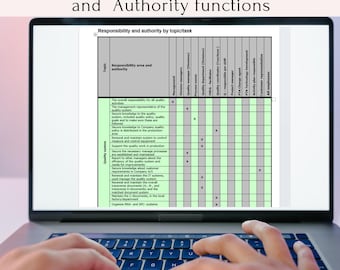 ISO 9001 Responsibility Matrix Template: Editable Audit Tracking ...