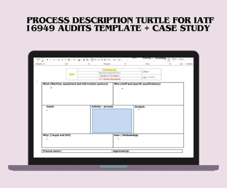 IATF 16949 Audit Process Turtle Template: Quality Management Tool - Etsy