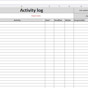A3 Project Management Template: Editable Excel Workflow (digital ...