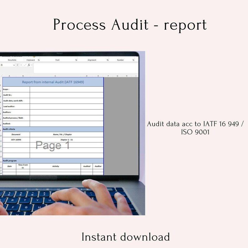 IATF 16949 Audit Template: Production Process, 83 Questions (excel ...