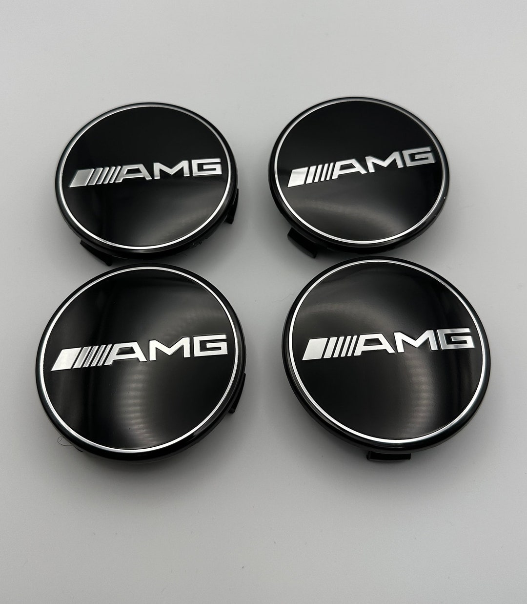 4 X Black Mercedes Benz AMG Alloy Wheel Centre Caps 75mm - Etsy